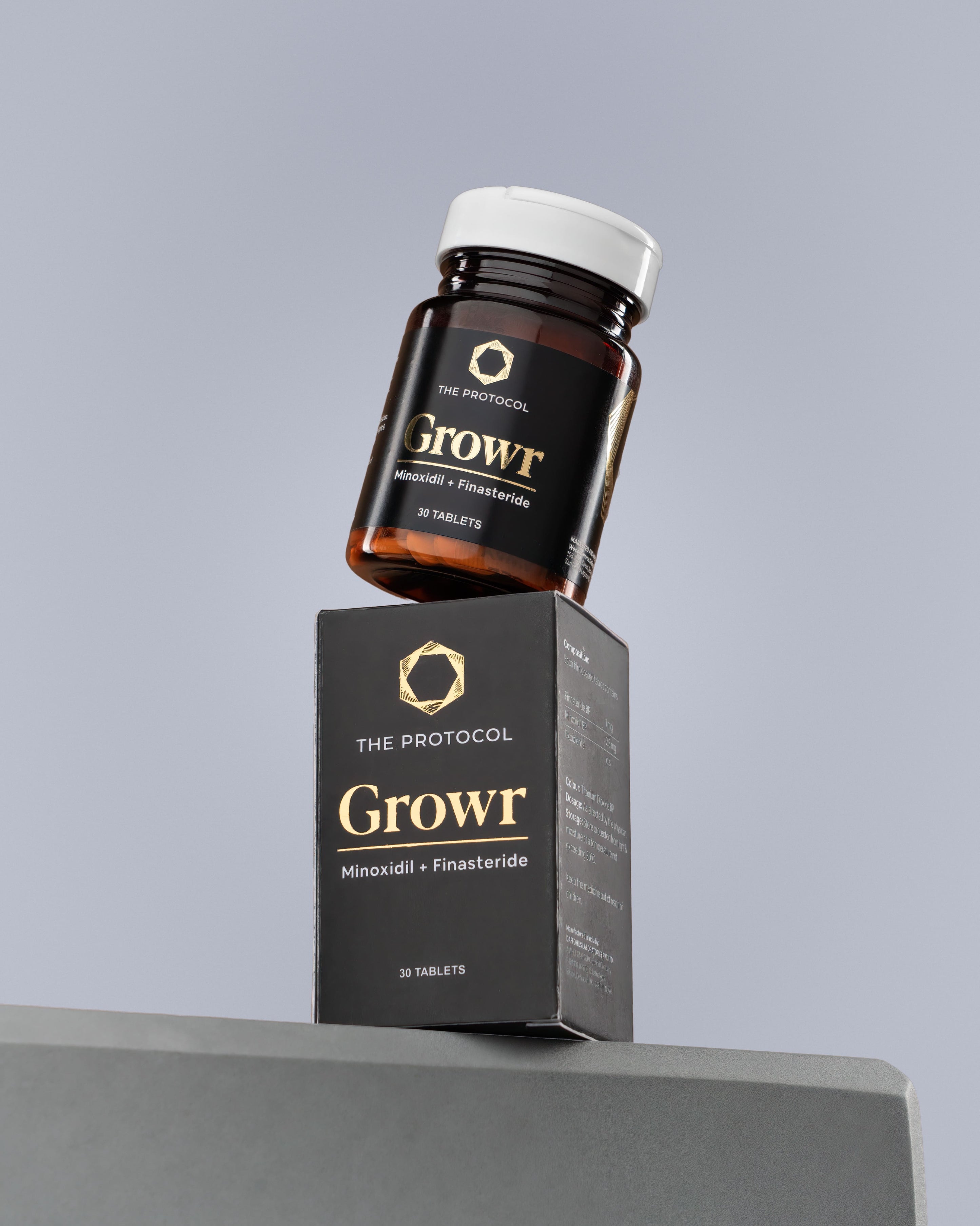 The Protocol – GROWR Hair Regrowth Tablets (Minoxidil + Finasteride) F